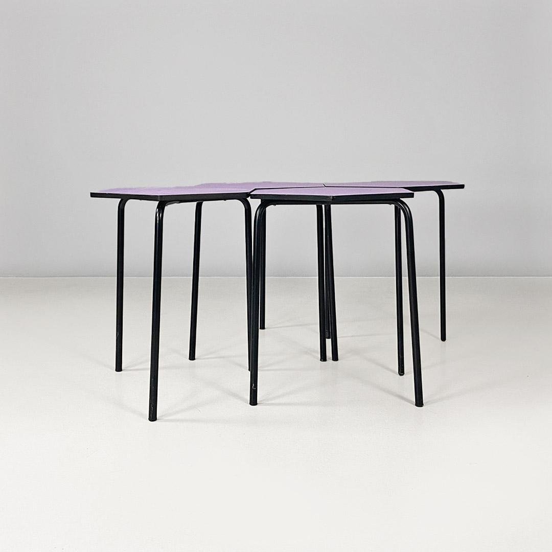 Modern Italian Bar Tables with Hexagonal Plan in Formica Lilla, 1960s ...