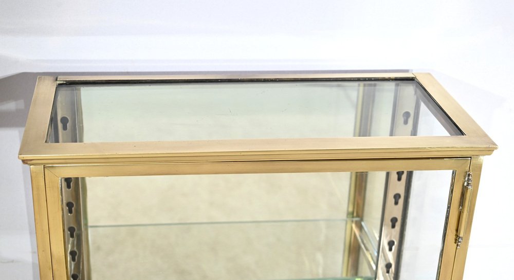 Small Brass Display Case, 1930s for sale at Pamono
