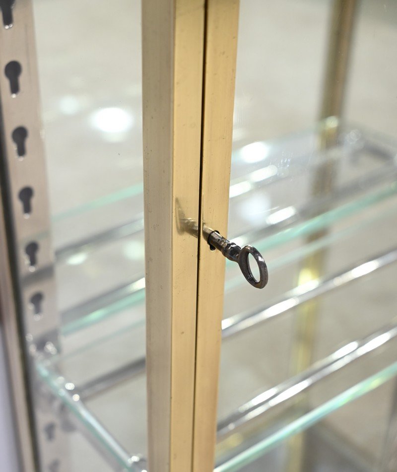 Small Brass Display Case, 1930s for sale at Pamono