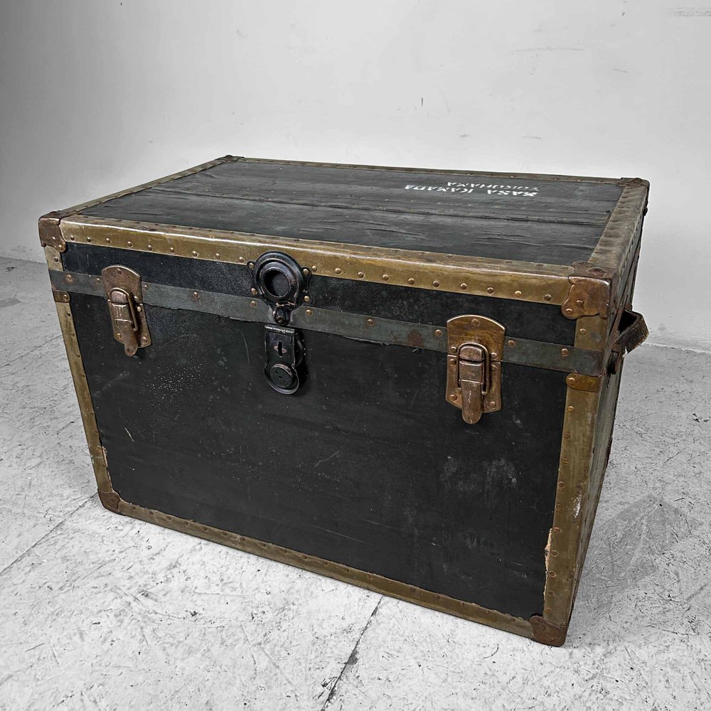 Antique Japanese Travel Chest, 1930s for sale at Pamono