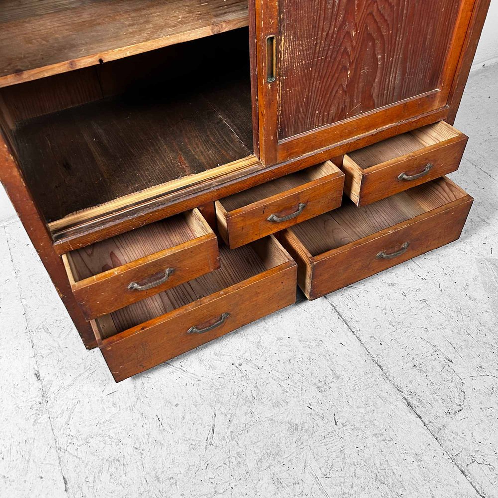 Traditional Japanese Tansu Storage Cabinet, 1920s, Set of 2 for sale at ...