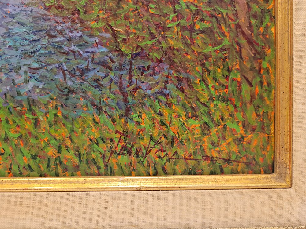 Jean Vollet, Ribera del Yonne, 1980s, Oil on Canvas for sale at Pamono