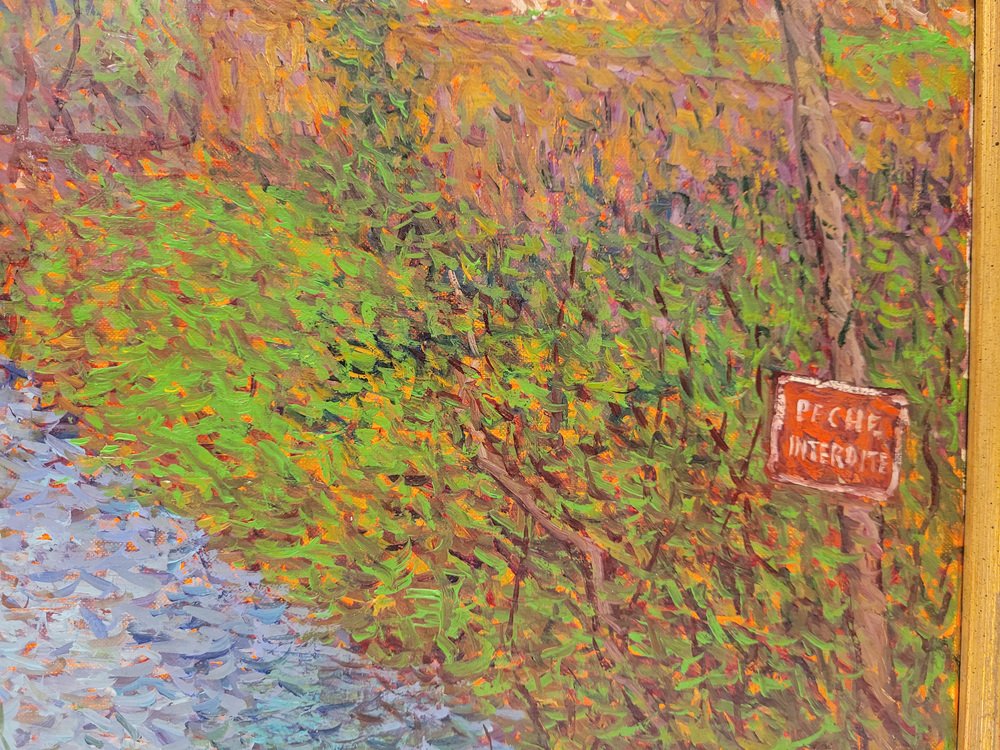 Jean Vollet, Ribera del Yonne, 1980s, Oil on Canvas for sale at Pamono