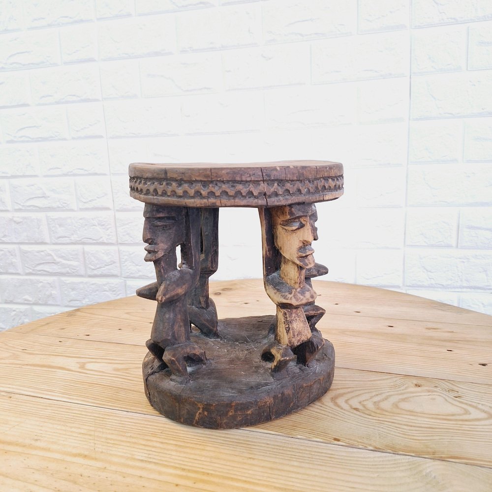 Iroko Stool, Ivory Coast, 1960s for sale at Pamono