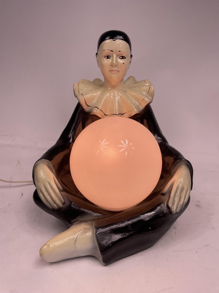 Pierrot Lamp in Ceramic, 1960s for sale at Pamono