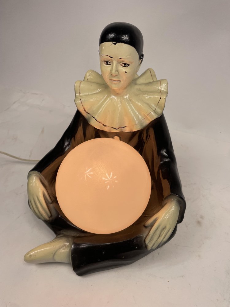 Pierrot Lamp in Ceramic, 1960s for sale at Pamono