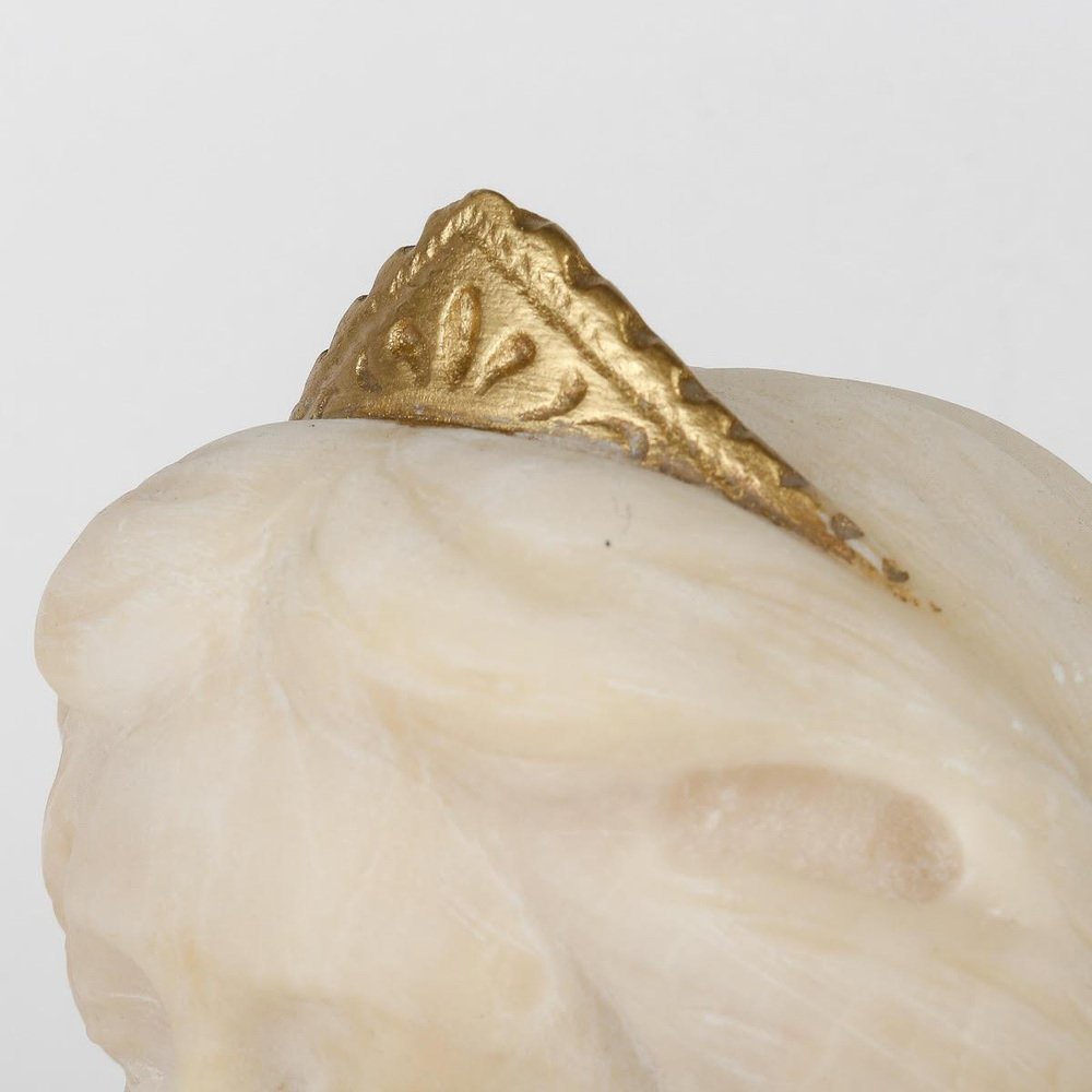 Napoleon III Alabaster Sculpture of an Lady, 1800s for sale at Pamono