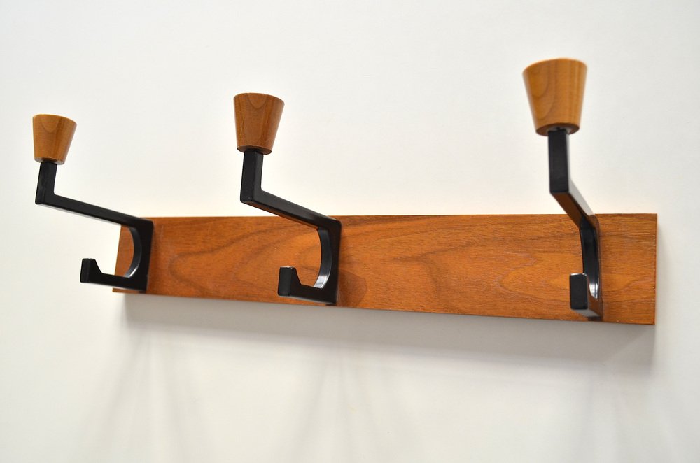 Scandinavian Teak Coat Hooks, 1960s for sale at Pamono