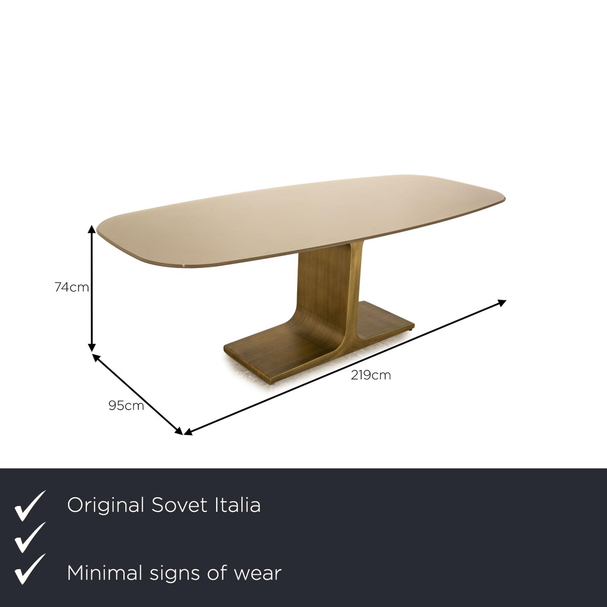 Italian Palace Shaped Glass Dining Table for sale at Pamono