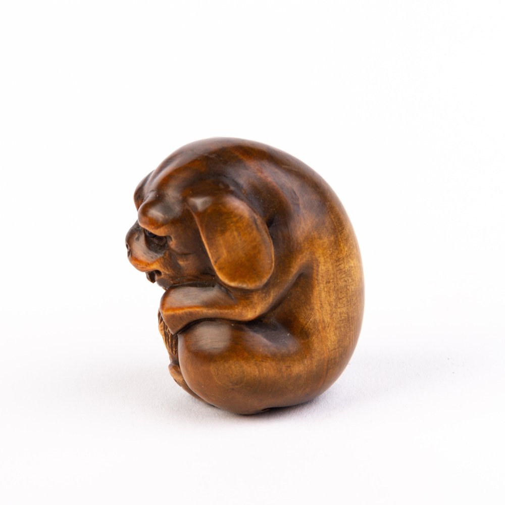 Japanischer Buchsbaum Netsuke Inro of Puppy Dog bei Pamono kaufen