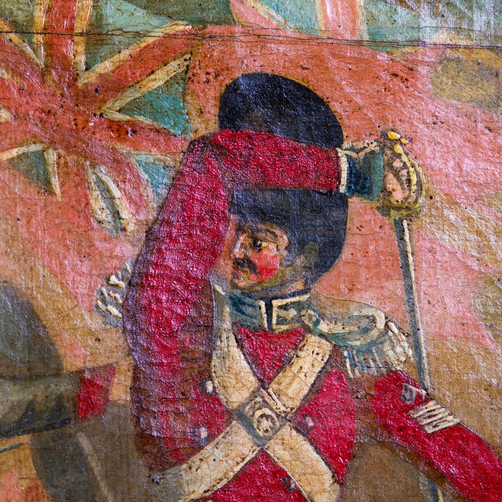 Crimean War Soldiers, Oil Painting on Canvas, 19th Century for sale at Pamono