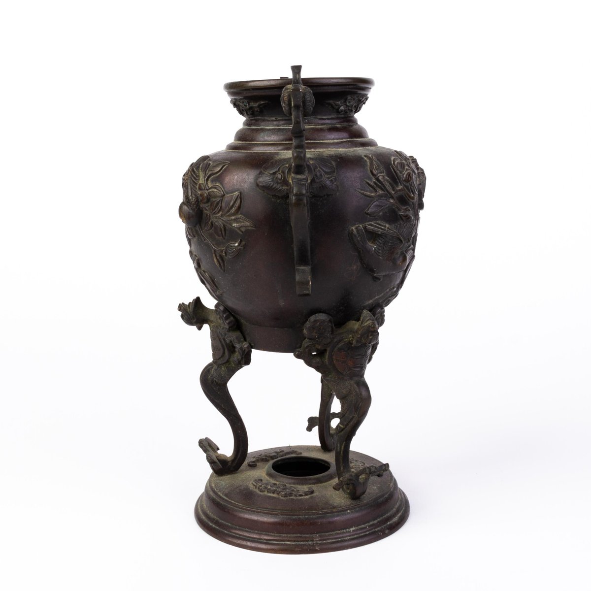 Japanese Gilded Bronze Censer Meiji Vase for sale at Pamono