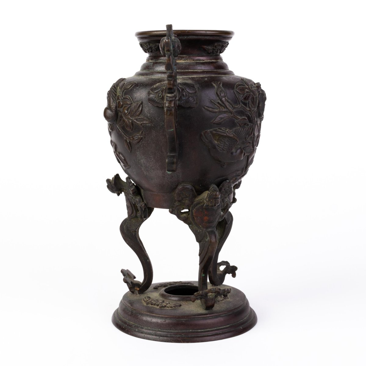 Japanese Gilded Bronze Censer Meiji Vase for sale at Pamono