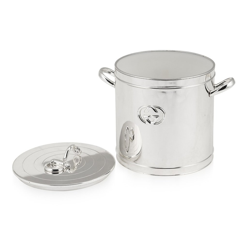 20th Century Silver Plated Ice Bucket from Gucci, Italy, 1980s for sale ...