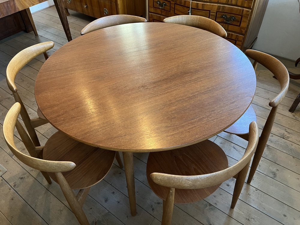 Vintage Heart Seating Group by Hans J. Wegner for Fritz Hansen, Set of ...