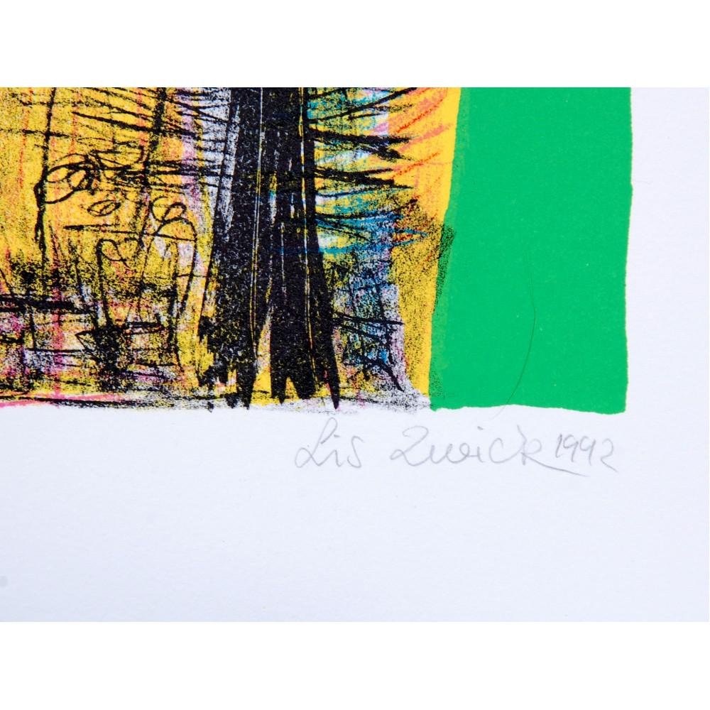 Lis Zwick, Composition, Lithograph, 1990s for sale at Pamono