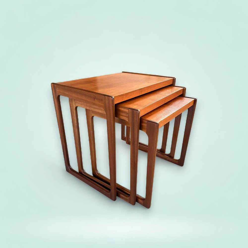 Vintage German Nesting Tables in Wood from Opal Möbel, 1960s, Set of 3 ...