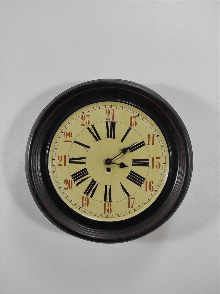 Mechanical Iron Clock with Rope Charge, 1800s for sale at Pamono