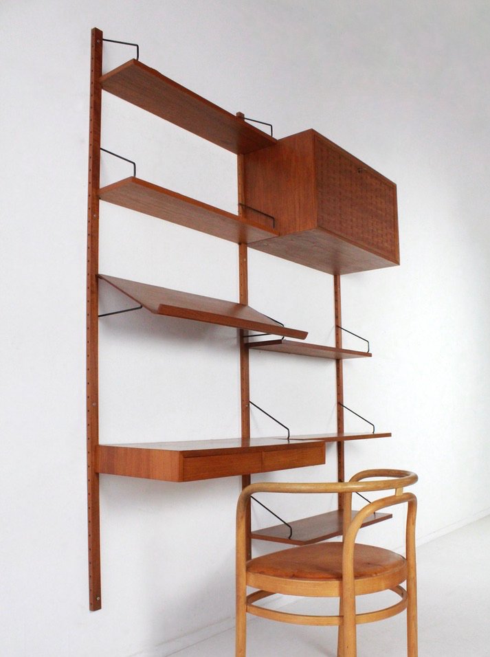 Wandregal Royal System von Poul Cadovius für Cad0, Dänemark, 1960er bei ...