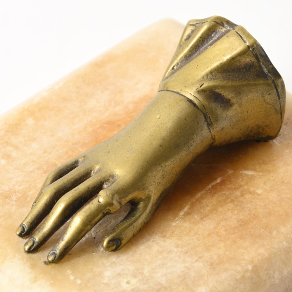 19th Century Victorian Ladies Hand Paperweight for sale at Pamono