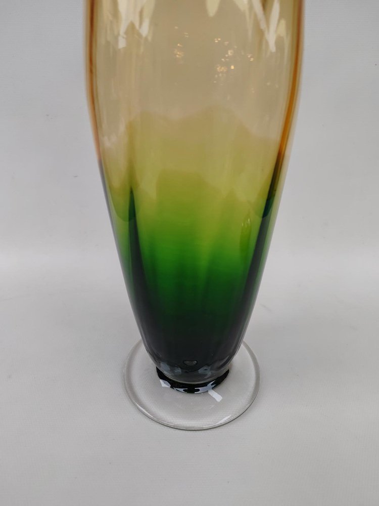 Large Two-Tone Glass Vase, 1950s for sale at Pamono