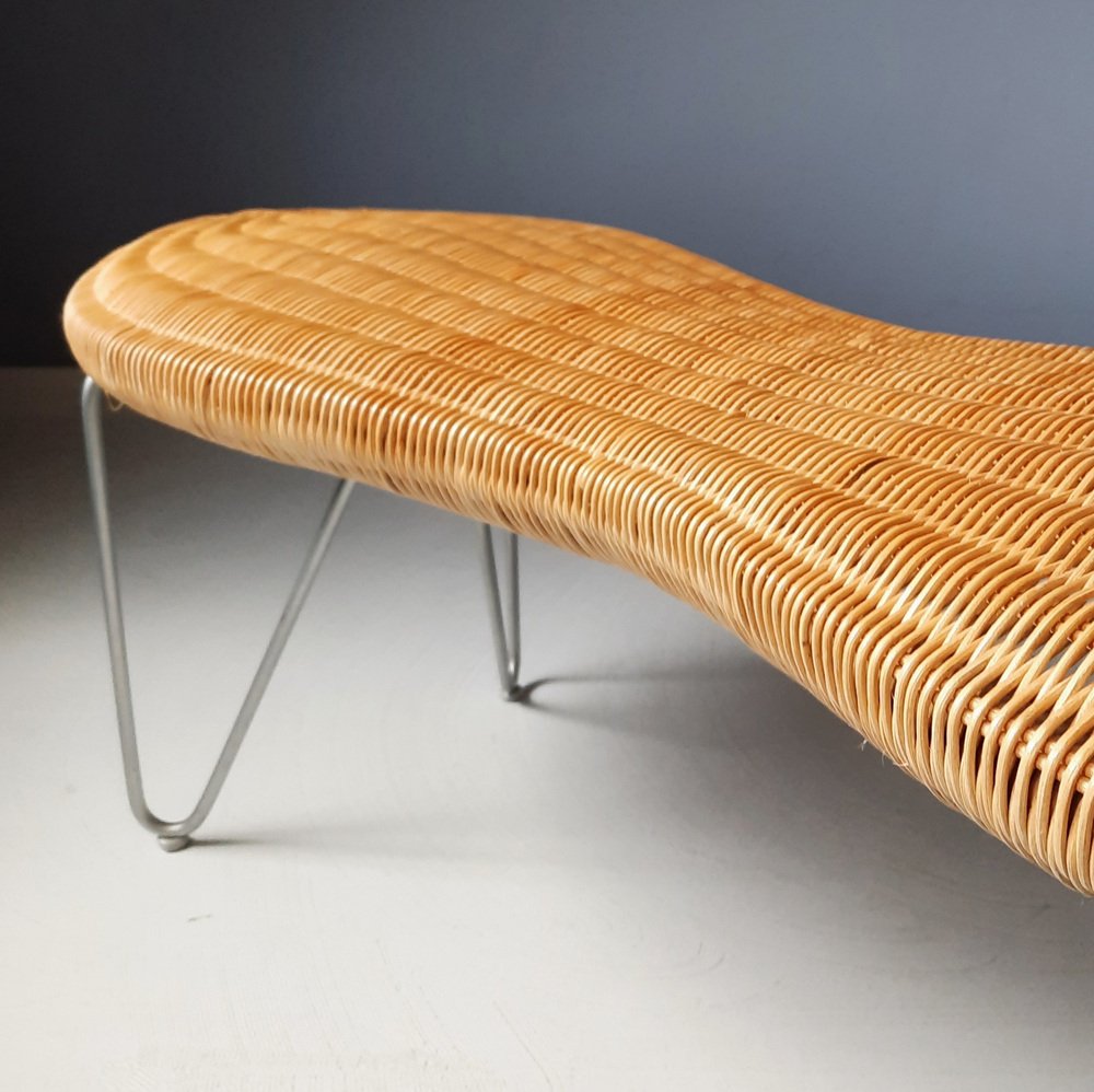 Rattan Peanut Bench from Ikea, 1999 for sale at Pamono