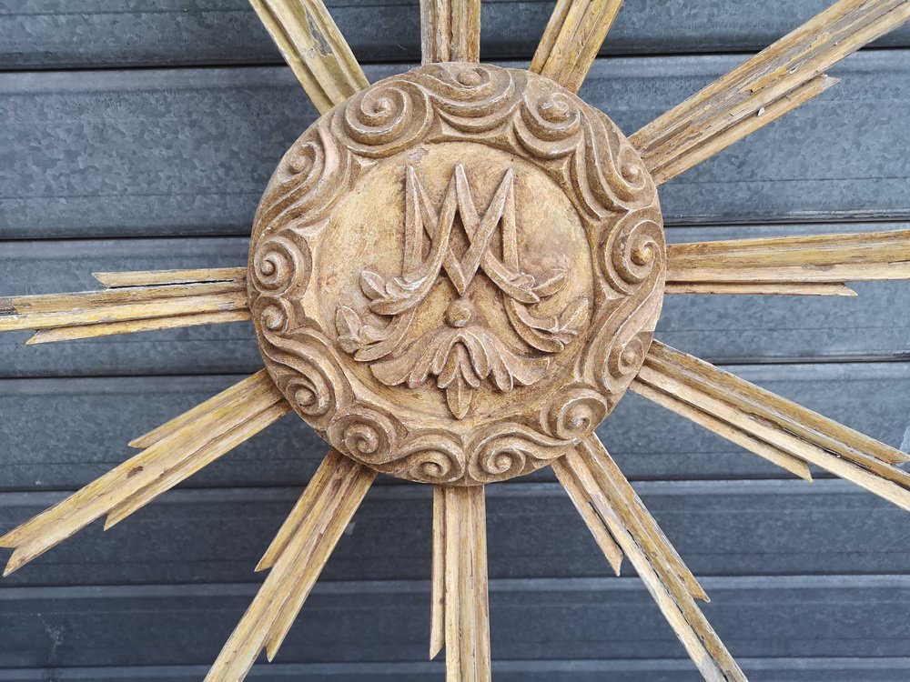 Baroque Giltwood Sun Wall Decor for sale at Pamono