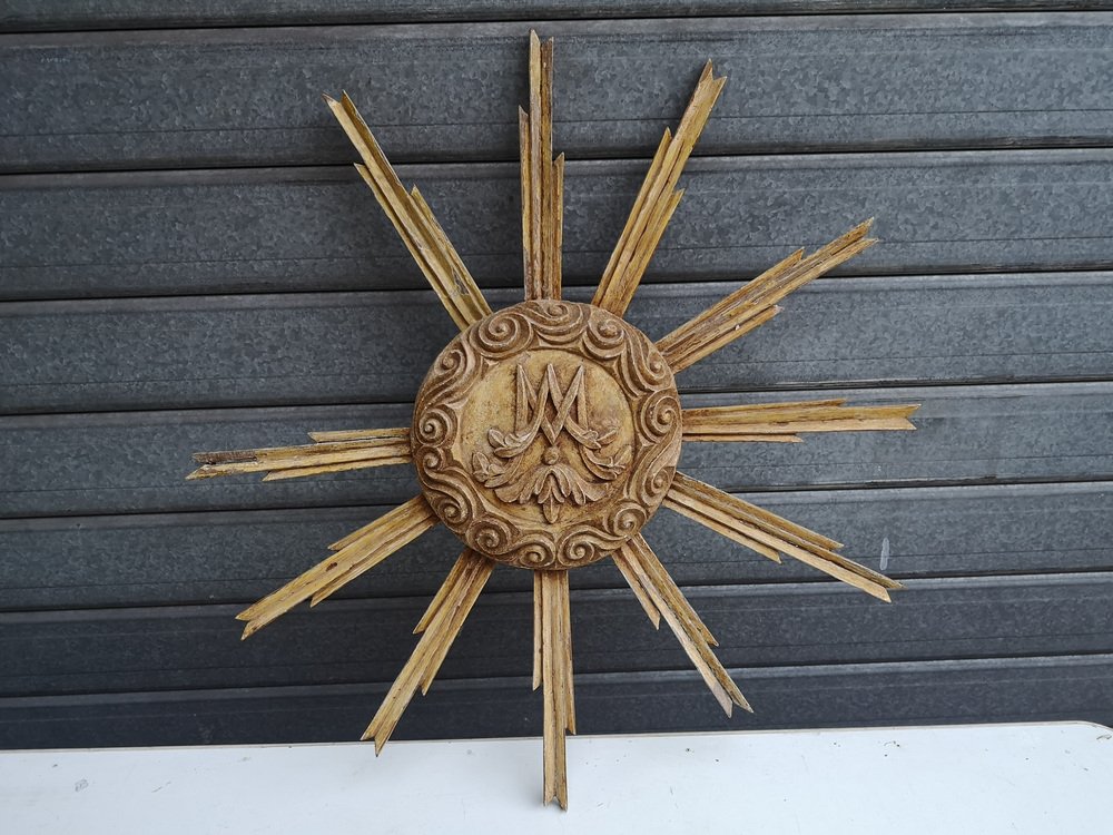 Baroque Giltwood Sun Wall Decor for sale at Pamono