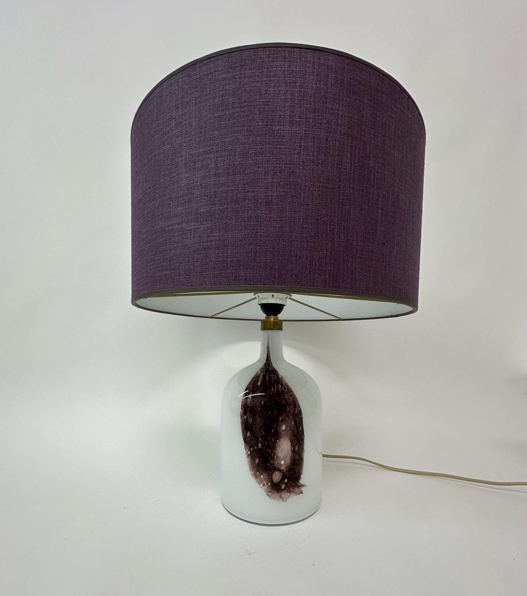 Symmetrical Glass Table Lamp by Michael Bang for Holmegaard, Denmark ...