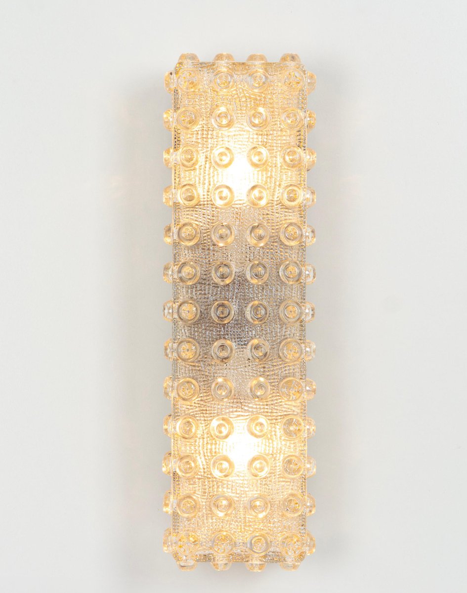 Large Amber Bubble Glass Sconce, 1960s for sale at Pamono