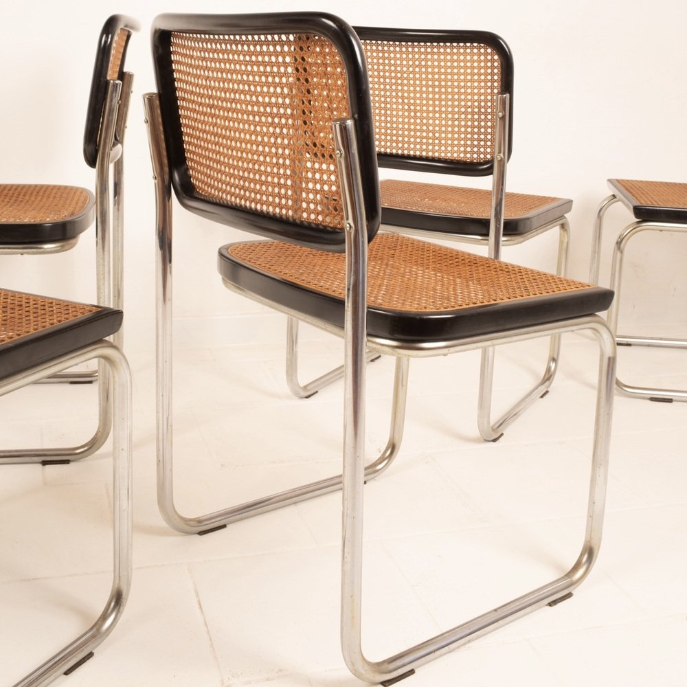 Bauhaus Chairs attributed to Giuseppe Terragni for Columbus, 1950s, Set ...