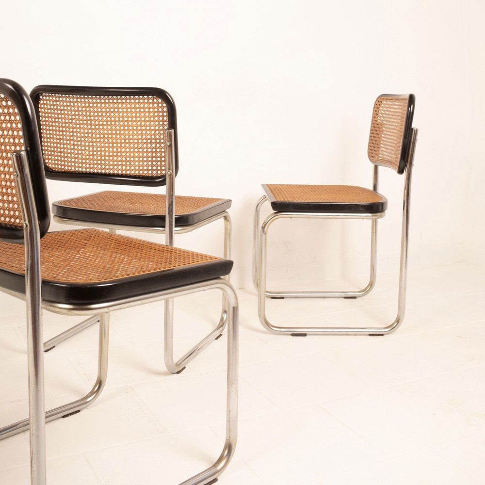 Bauhaus Chairs attributed to Giuseppe Terragni for Columbus, 1950s, Set ...