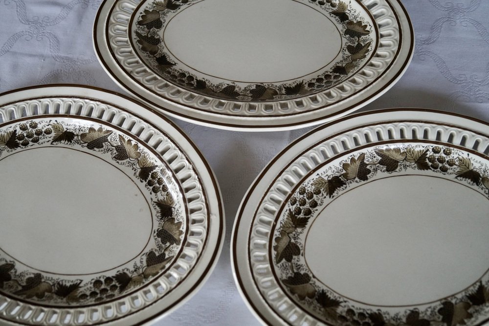 Copeland Spode Cremeware Körbe mit Unterteller, 1800er, 3 . Set bei ...