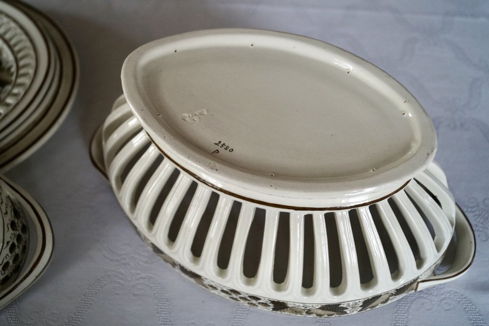 Copeland Spode Cremeware Körbe mit Unterteller, 1800er, 3 . Set bei ...