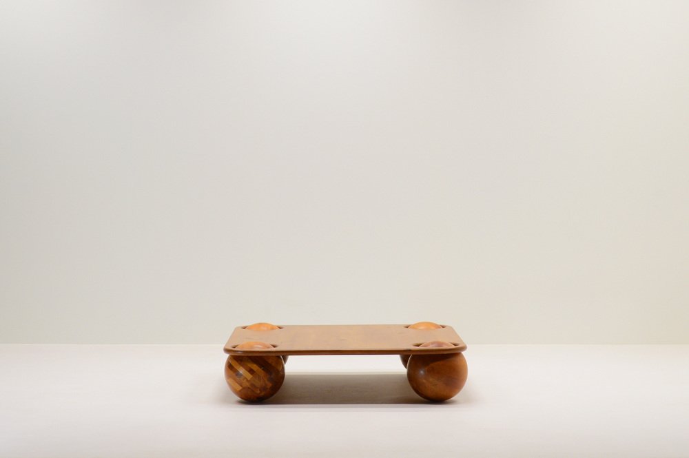 Large Pine Ball Coffee Table, Italy, 1970s for sale at Pamono