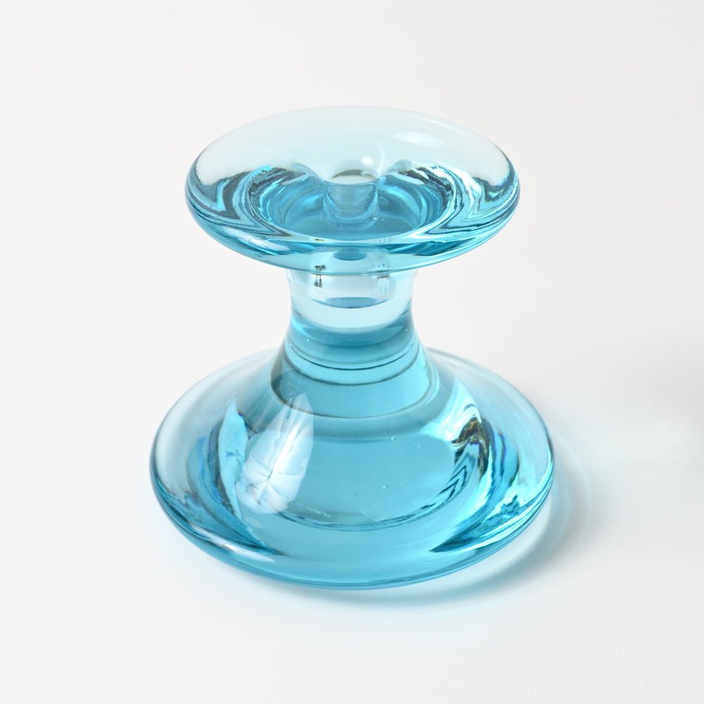 Danish Glass Lagoon Candleholder by Per Lutken for Holmegaard, 1960s ...
