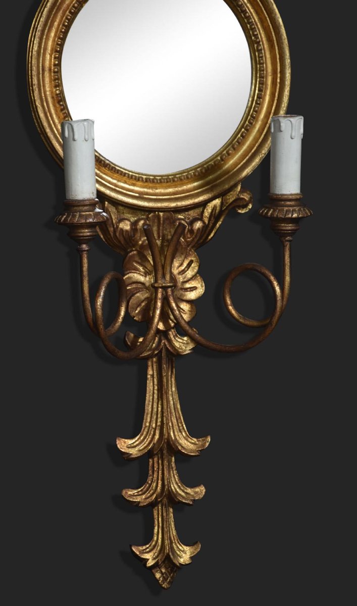 Regency Wall Mirrors, 1920s, Set of 2 for sale at Pamono