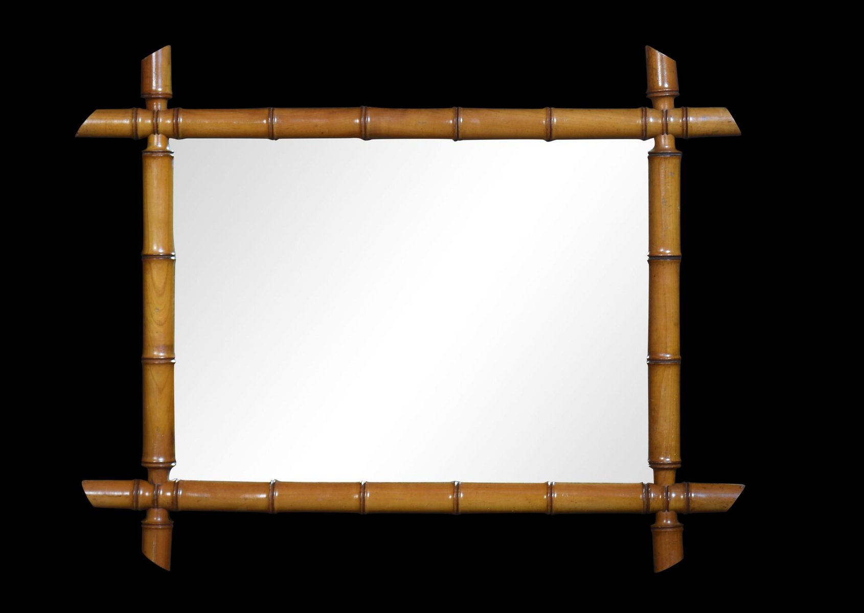 19th Century Bamboo Wall Mirror for sale at Pamono
