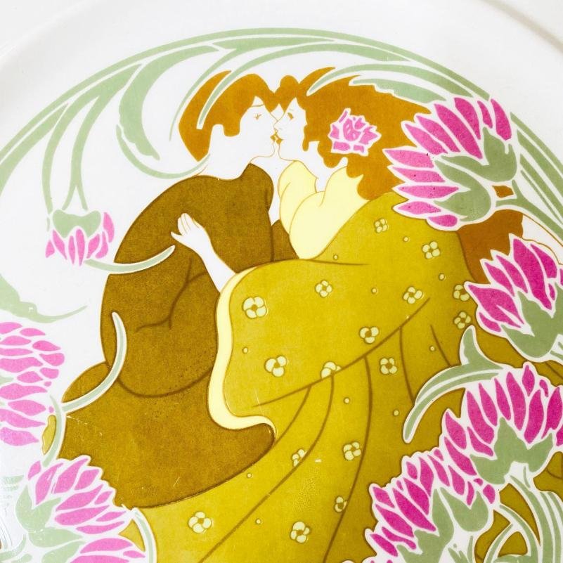Art Nouveau Plate from KG Luneville, France, 1900s for sale at Pamono