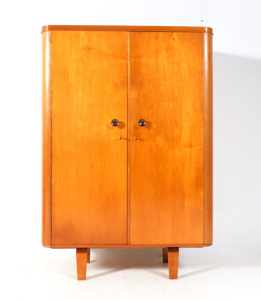 Moderner Mid-Century Schrank aus Birkensperrholz von Cor Alons für De Boer Gouda, 1949 bei ...