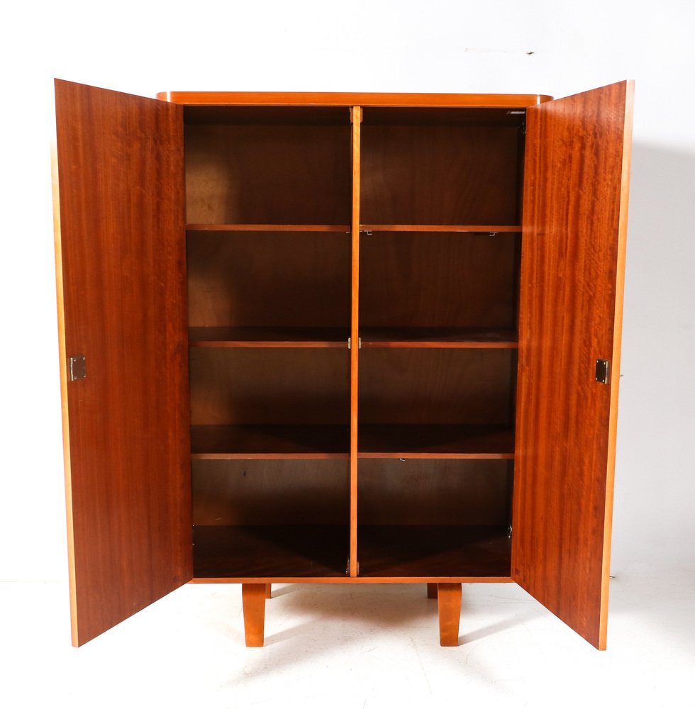 Mid-Century Modern Birch Plywood Armoire by Cor Alons for De Boer Gouda ...