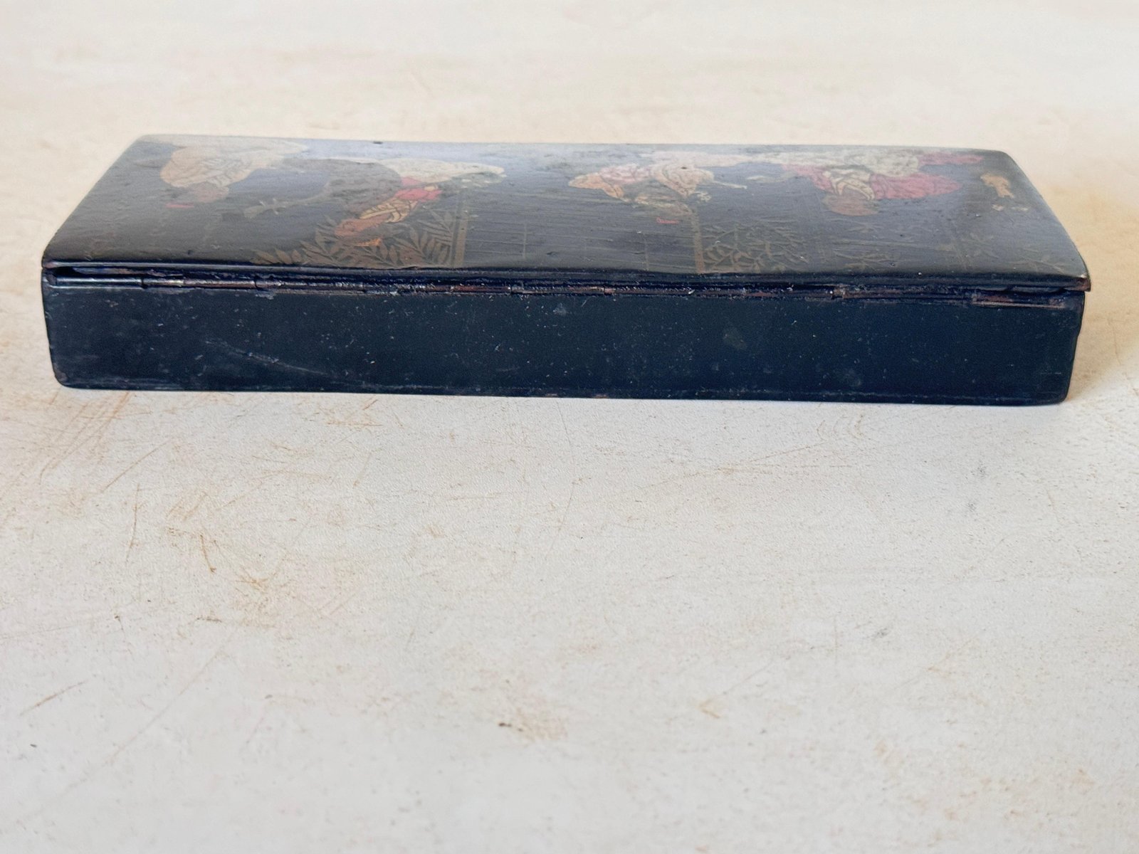 Meiji Japanese Lacquered Box and Ink Box, 1880s for sale at Pamono