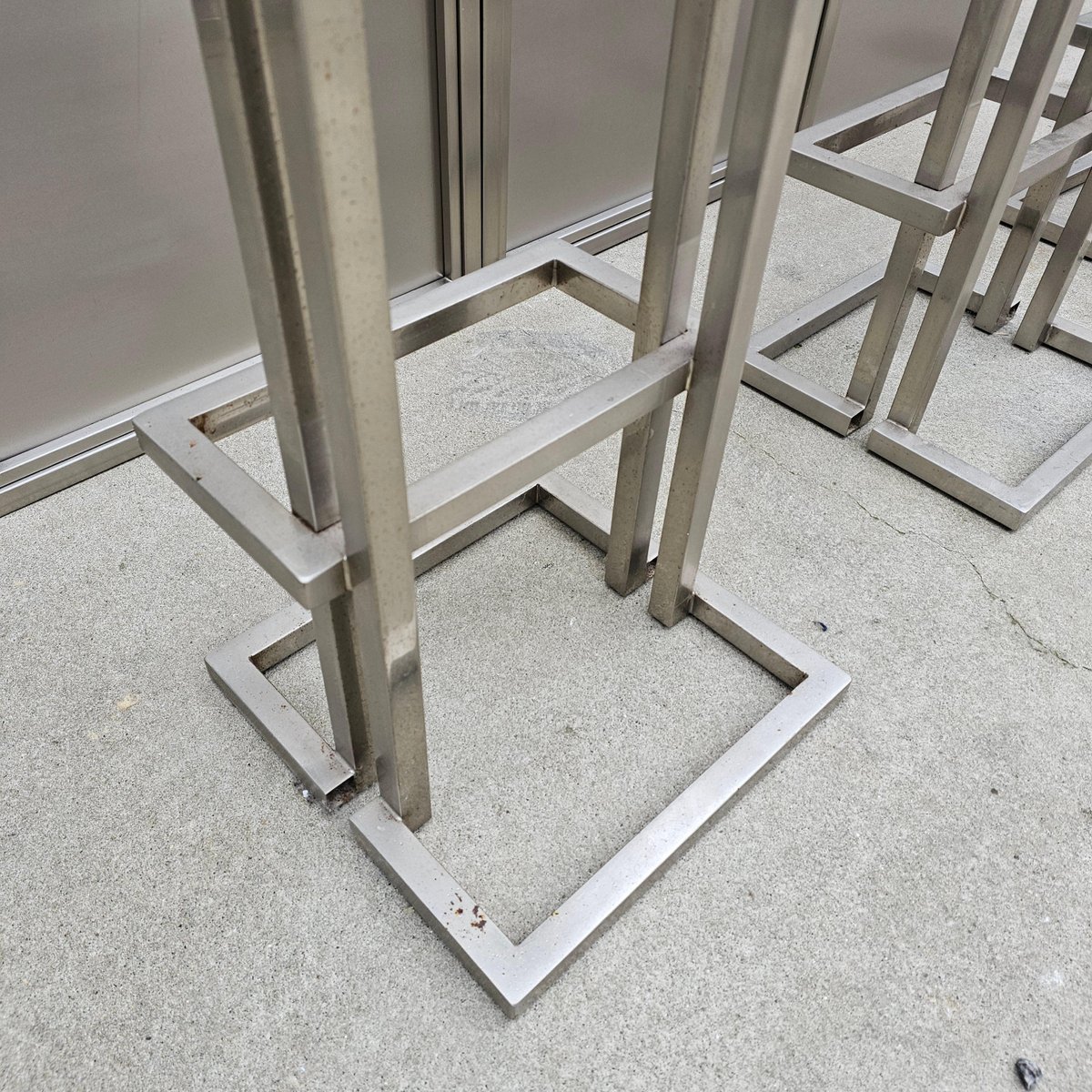 Metalic Modular Bar with Stools, Belgium, 1985, Set of 6 for sale at Pamono