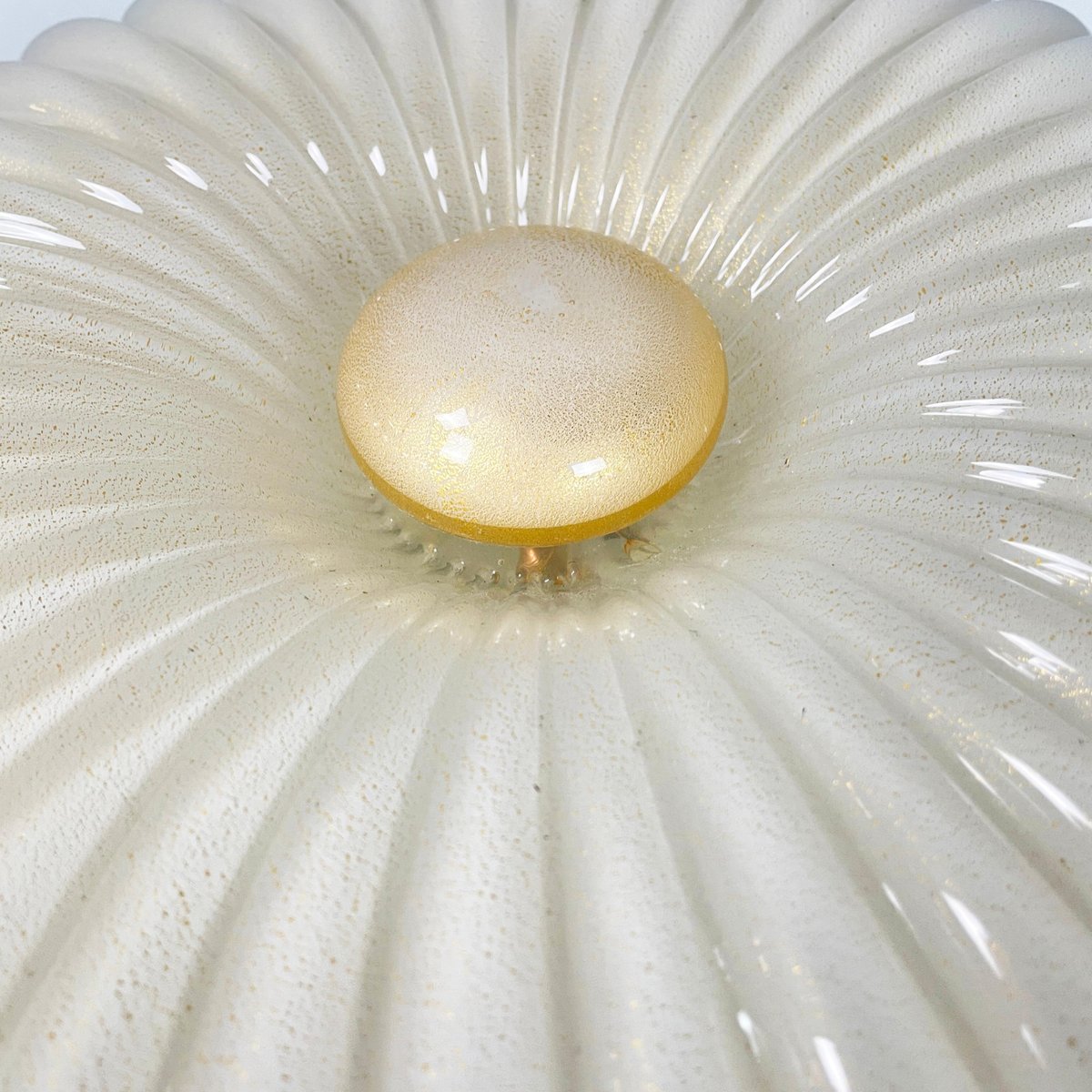 Mid-Century Italian Opaline Glass Gold Dust Wall Lamp attributed to ...