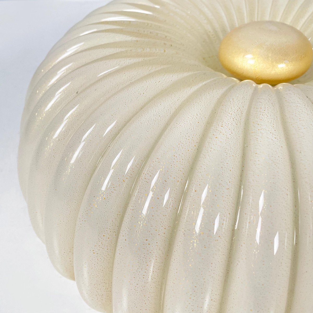 Mid-Century Italian Opaline Glass Gold Dust Wall Lamp attributed to ...