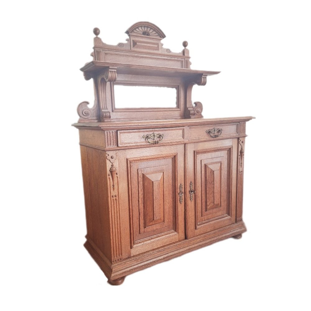 Antique Neo-Baroque Oak Buffet, Netherlands, 1900s for sale at Pamono