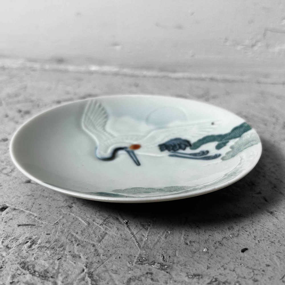 Japanese Porcelain Plates with Crane Decor, 1938, Set of 10 for sale at ...
