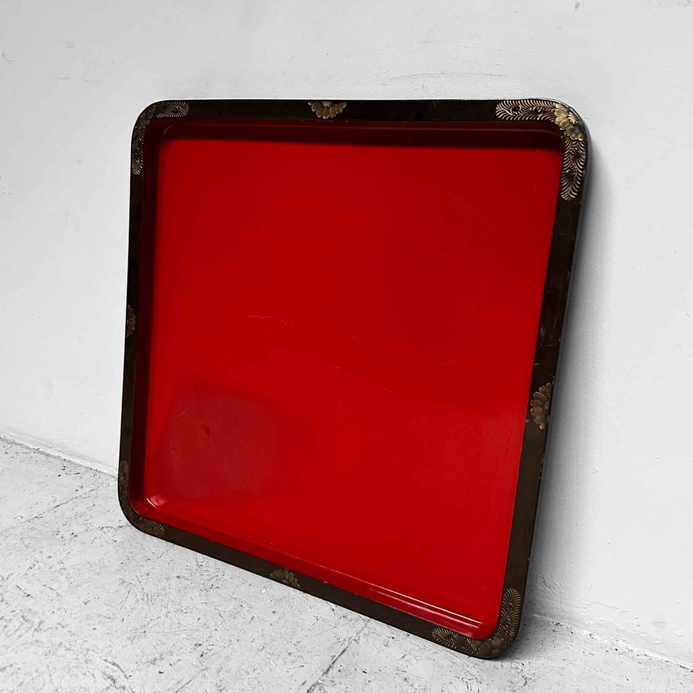 Large Taishō Era Urushi Lacquer Tray, Japan, 1920s for sale at Pamono