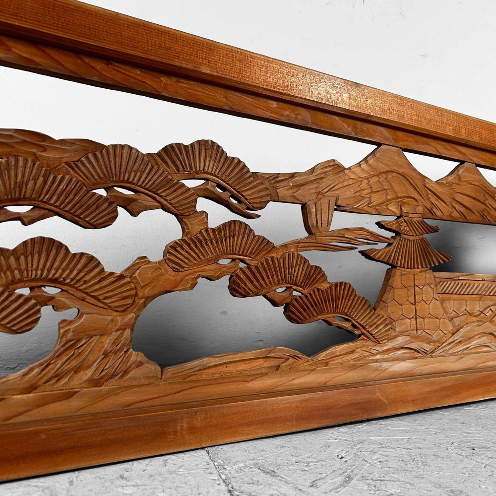Shōwa Era Ranma Temple Wall Decoration in Wood, Japan, 1960s for sale ...