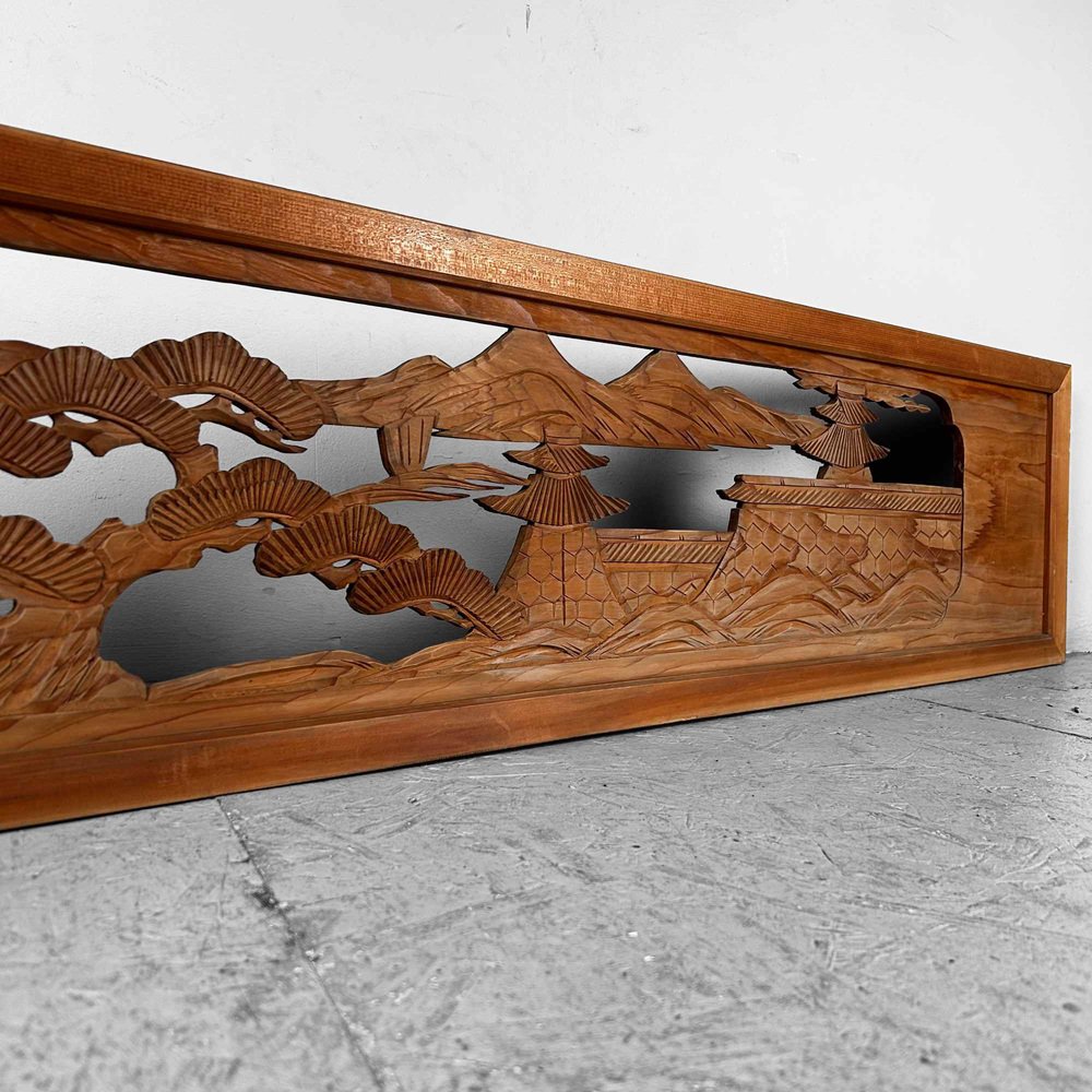 Shōwa Era Ranma Temple Wall Decoration in Wood, Japan, 1960s for sale ...